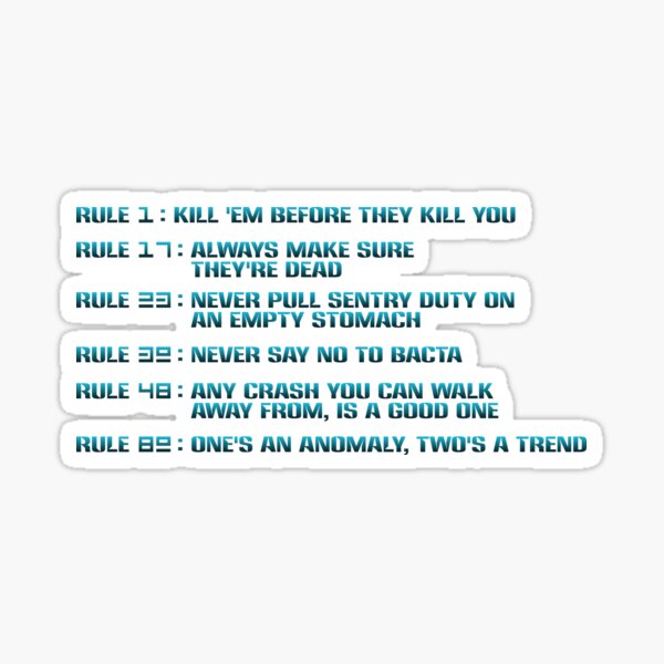 "Commando Rules " Sticker for Sale by Subject89P13 | Redbubble