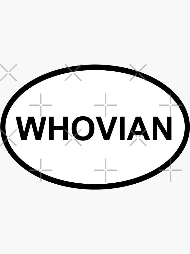 "Whovian Oval Sticker" Sticker for Sale by StillMeadow | Redbubble
