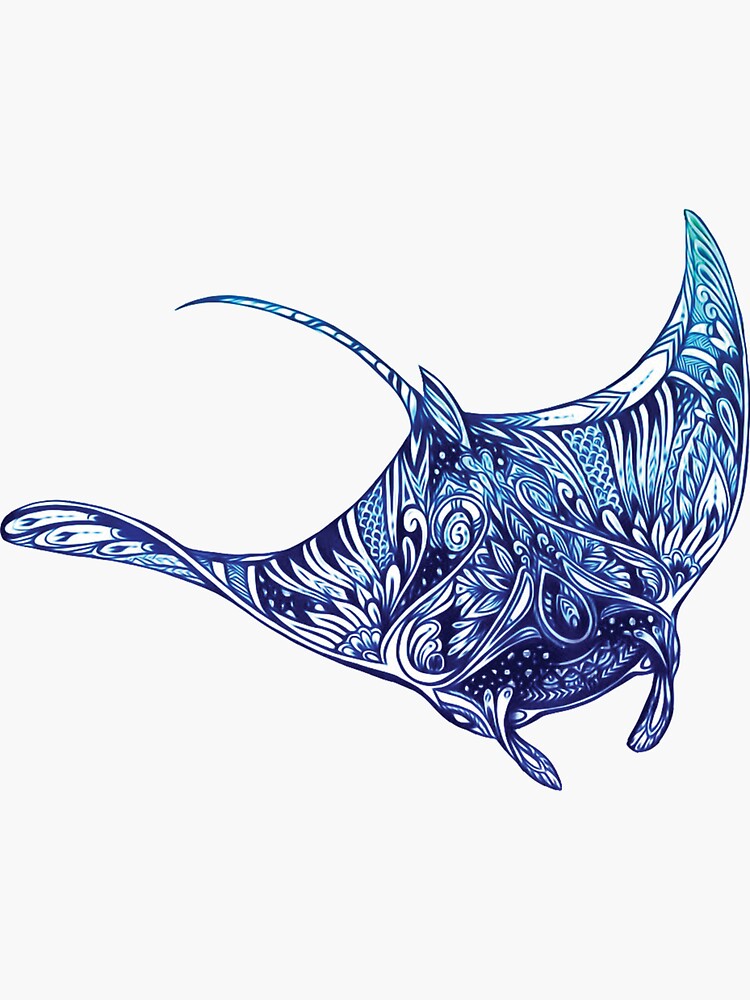 "Manta Ray" Sticker for Sale by Nu Bee Designs | Redbubble
