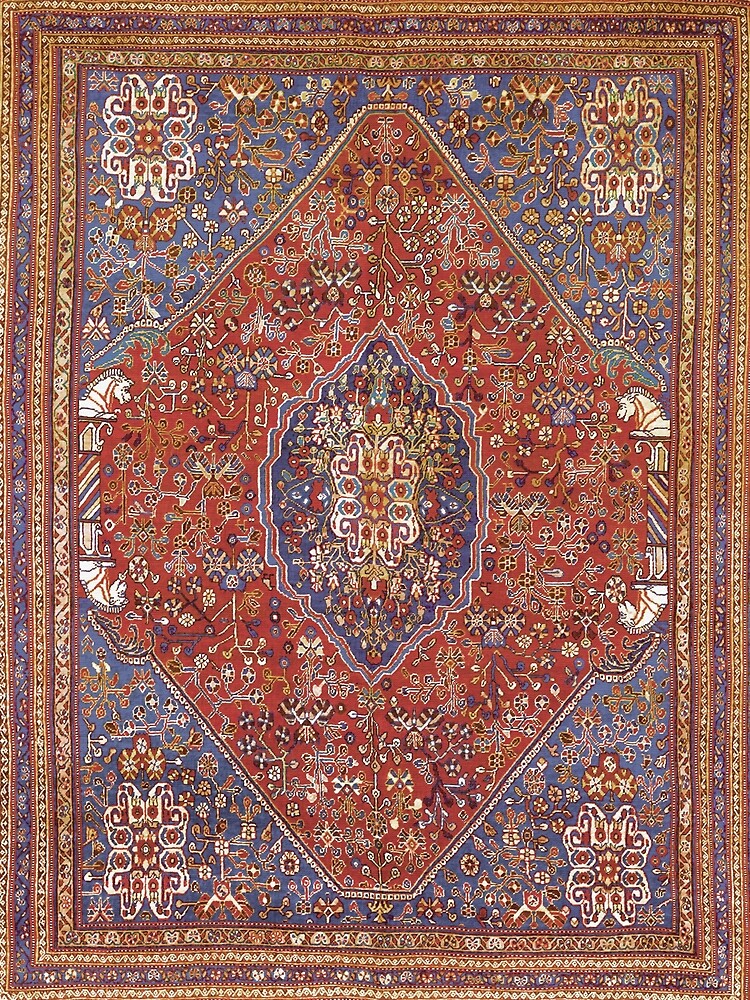 "Antique Abadeh Persian Carpet" Poster for Sale by bragova | Redbubble