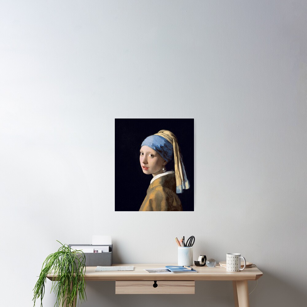 "girl with a pearl earring " Poster for Sale by catpawe | Redbubble