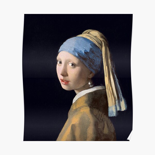 "girl with a pearl earring " Poster for Sale by catpawe | Redbubble