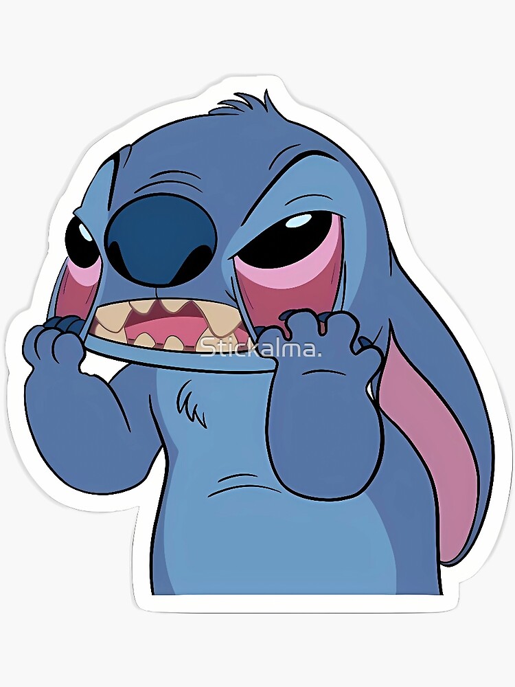 "Stitch Funny Crying Meme Sticker – Cute Lilo & Stitch Cartoon Design ...