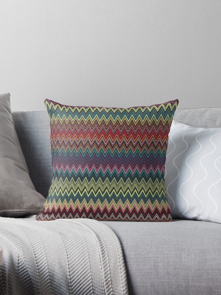 "Missoni textile vector seamless repeat pattern." Pillow for Sale by ...