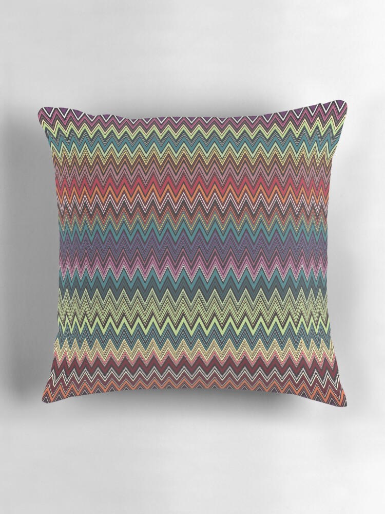 "Missoni textile vector seamless repeat pattern." Pillow for Sale by ...