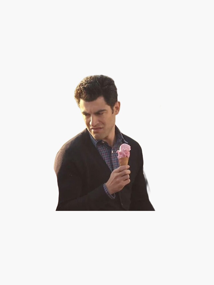 "Schmidt Disgusted Ice Cream Sticker – New Girl Meme" Sticker for Sale ...