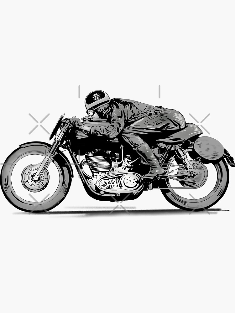 "The Motorcycle Dust Devil" Sticker for Sale by rogue-design | Redbubble