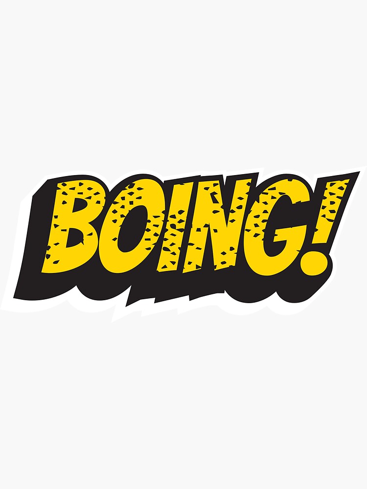 "Boing! Comic Book Style Typography" Sticker by DOODL | Redbubble
