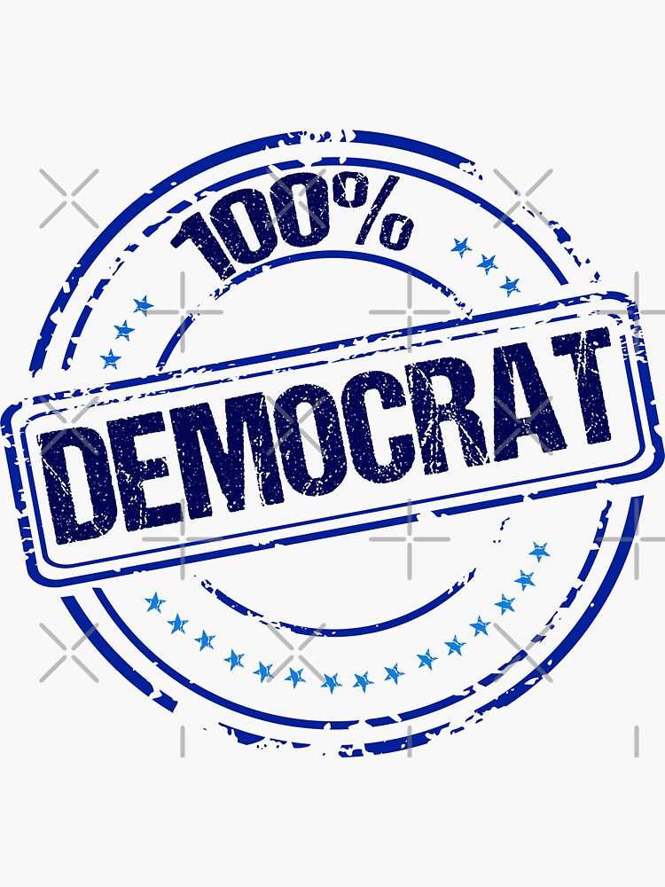 "100% Democrat Blue Political Seal" Sticker for Sale by elishamarie28 ...