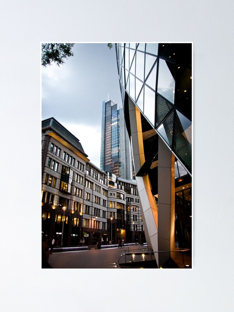 "London Gherkin industrial Centre buildings" Poster by Arch4Design ...