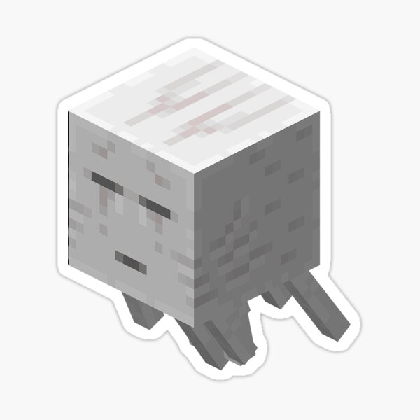 "Ghast from Minecraft" Sticker for Sale by Nadyos | Redbubble