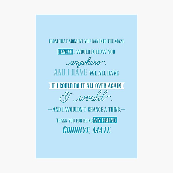 "Newt Letter to Thomas - The Maze Runner" Photographic Print by ...