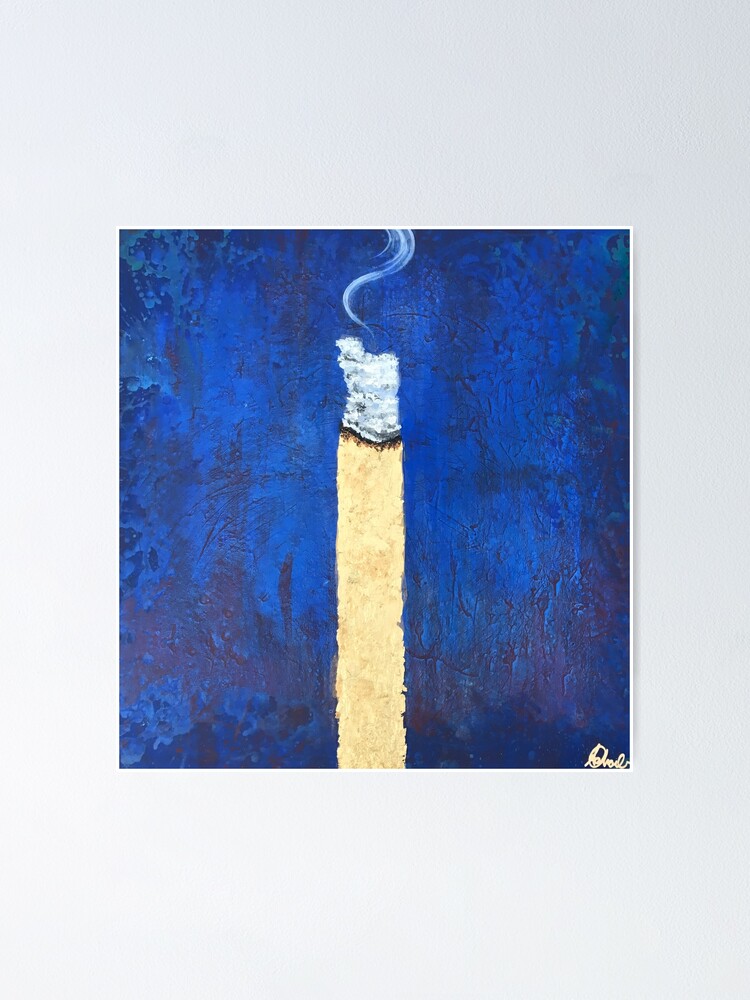 "gold blunt on a blue background" Poster for Sale by Ashboogeydotcom ...