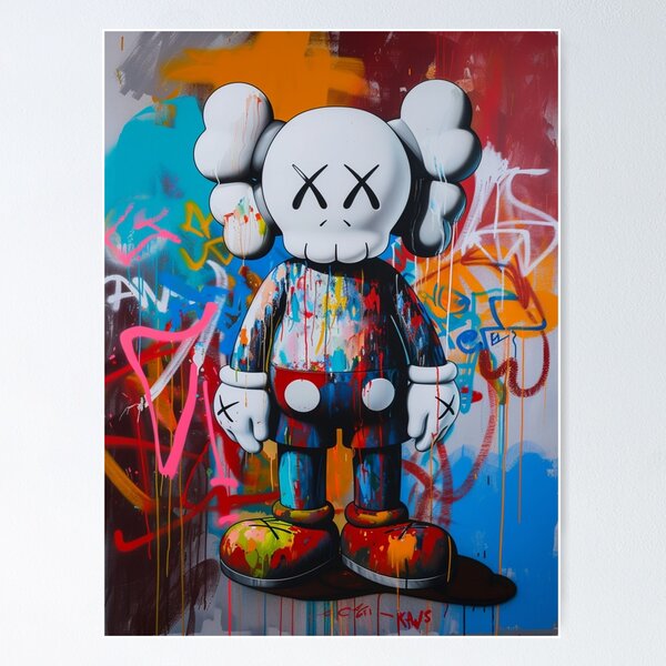 "KAWS Graffiti Print Poster" Poster by PrintPallete | Redbubble