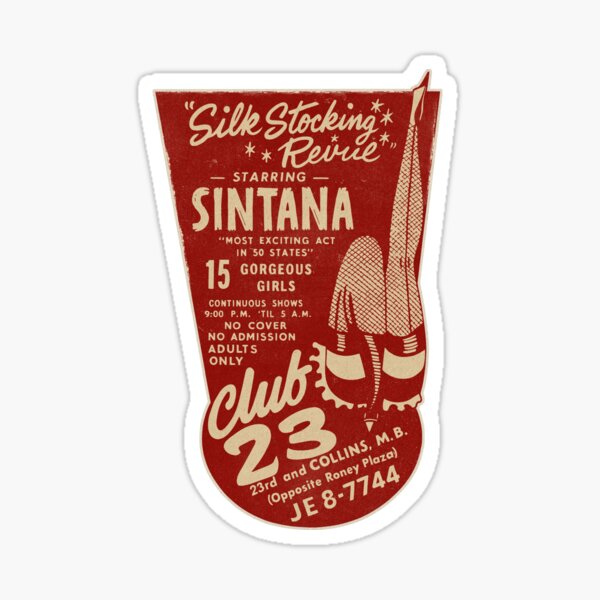 "Vintage Seedy Burlesque Nite Club" Sticker for Sale by alardokoth ...