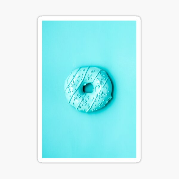 "Pastel Blue Doughnut " Sticker by newburyboutique | Redbubble