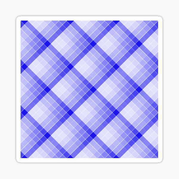 "Navy Blue Geometric Squares Diagonal Check Tablecloth" Sticker by ...
