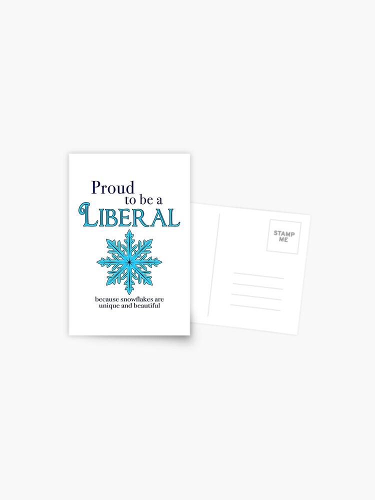 Proud Lefty Snowflake postcard Paper Paper & Party Supplies etna.com.pe