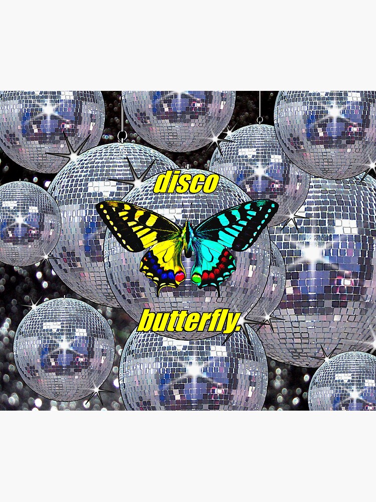 "DISCO BUTTERFLY" Sticker for Sale by ICONIC-SONIC | Redbubble