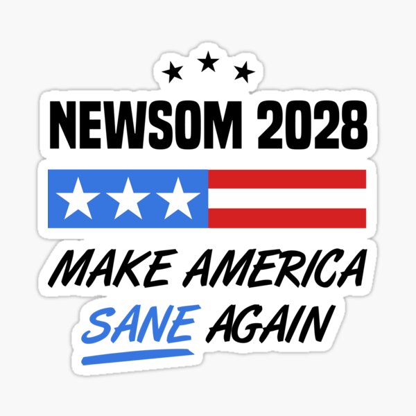 "Gavin Newsom For President 2028" Sticker for Sale by thepixelgarden ...