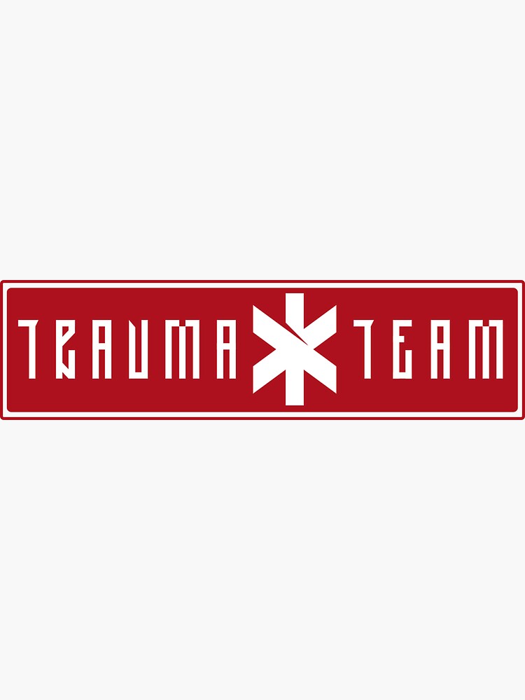 "Trauma Team Red Horizontal Logo" Sticker for Sale by US1stAmend2nd ...