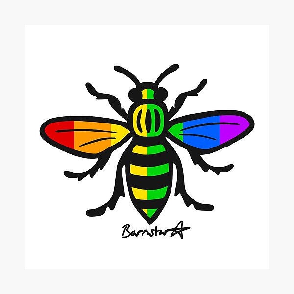 "Pride Manchester Bee" Photographic Print for Sale by barnstardesigns ...