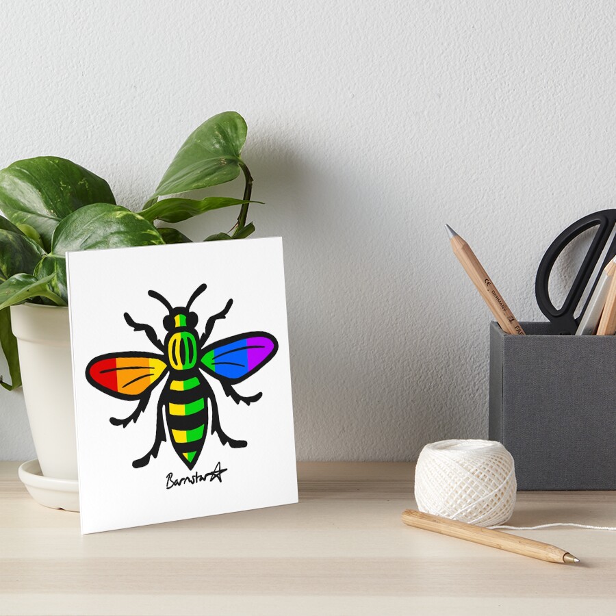 "Pride Manchester Bee" Art Board Print by barnstardesigns | Redbubble