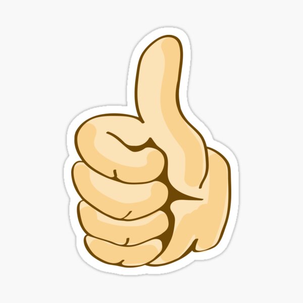 "Thumbs Up" Sticker for Sale by Reethes | Redbubble