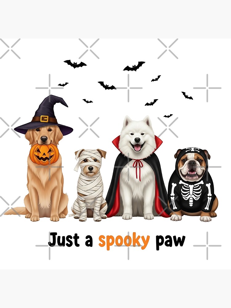 "Spooky Halloween dog pack " Poster for Sale by cocomelon28 | Redbubble