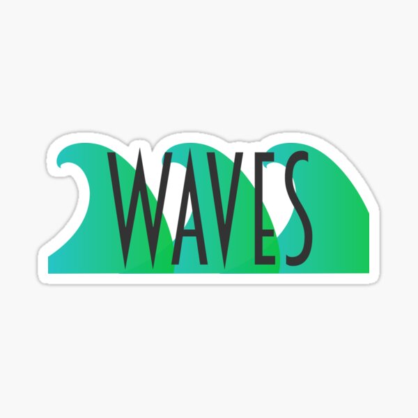"Turquoise blue waves" Sticker by CatDressed | Redbubble