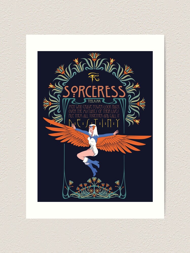 "The Sorceress Teela-Na in Art Nouveau" Art Print by niranen | Redbubble