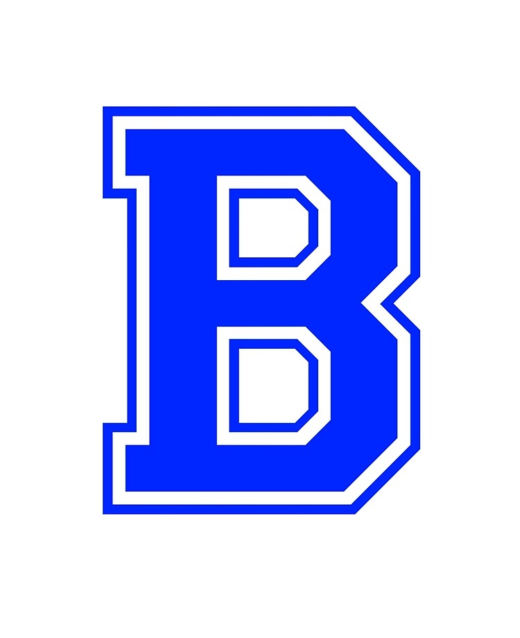 "Varsity Letter B Blue Monogram" iPad Case & Skin for Sale by roselia ...