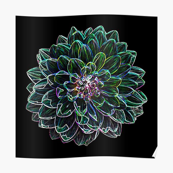 "Rave Flower" Poster by sparkpress | Redbubble