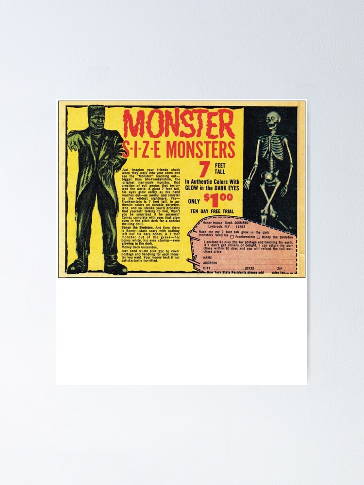 "7 ft Monster" Poster for Sale by TimPangburn | Redbubble