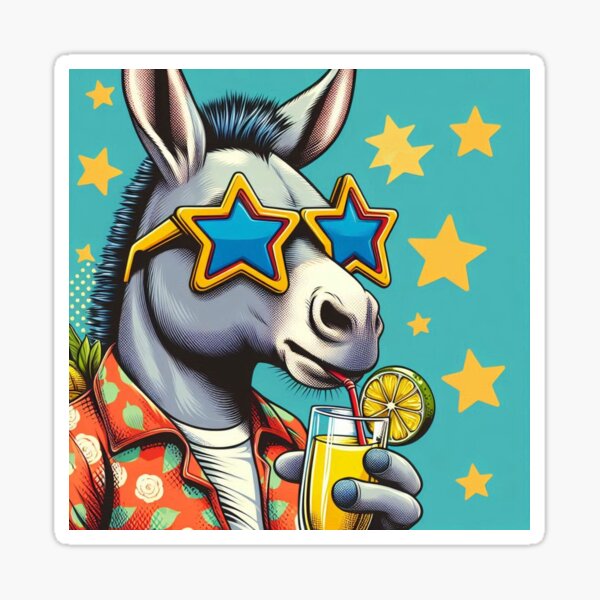 "cute funny donkey" Sticker for Sale by Dogandesighn | Redbubble