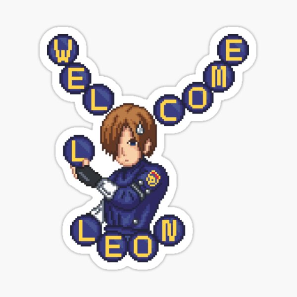 "Leon Kennedy Resident Evil Pixel Art" Sticker for Sale by ...