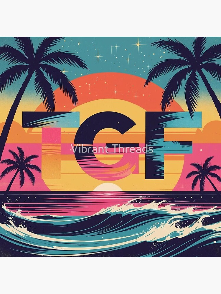 "TGIF Sunset Vibes" Pillow for Sale by itseshababe | Redbubble