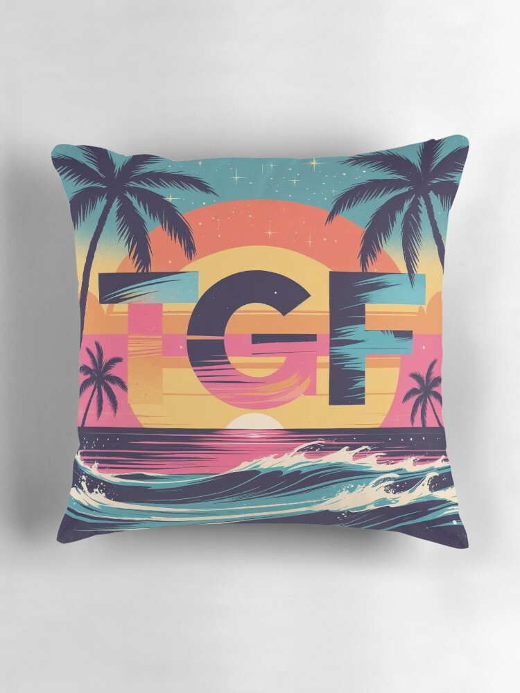 "TGIF Sunset Vibes" Pillow for Sale by itseshababe | Redbubble