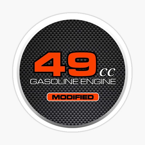 "49cc Engine Sticker — Mini Bike & Go-Kart Decal" Sticker for Sale by ...