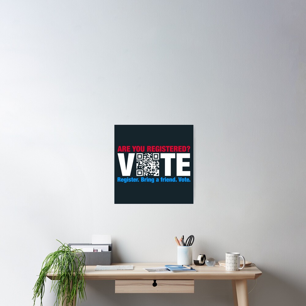"Vote QR Code Election" Poster for Sale by fishbiscuit | Redbubble