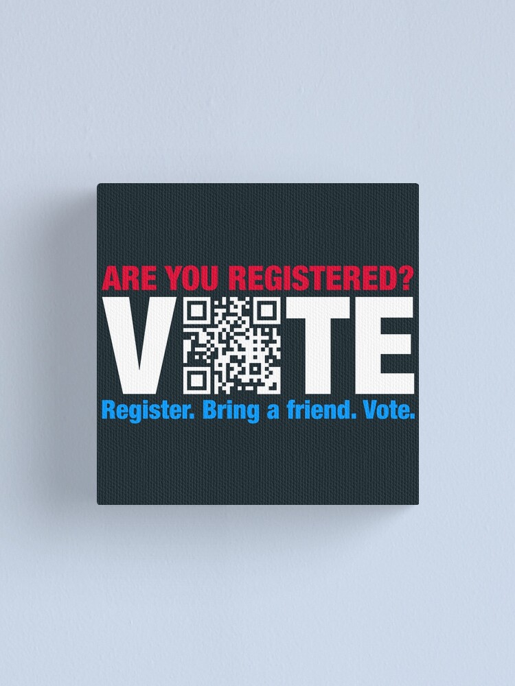 "Vote QR Code Election" Canvas Print for Sale by fishbiscuit | Redbubble