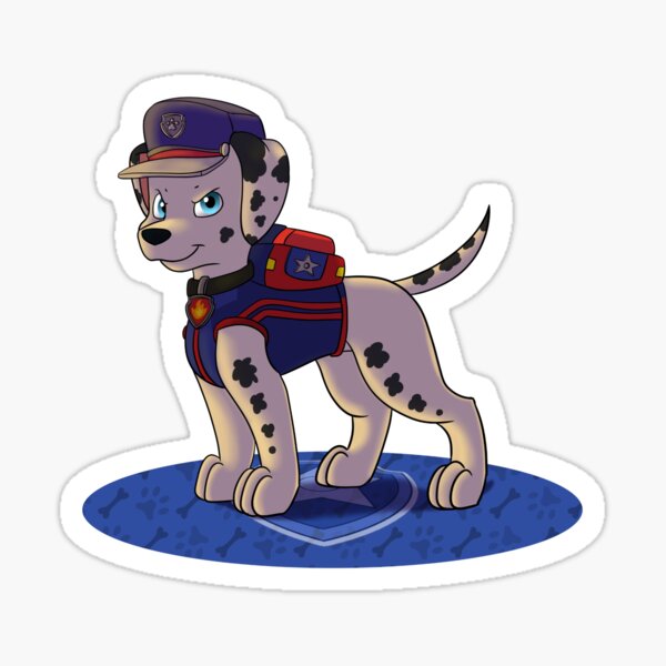 Paw Patrol Ultimate Rescue Police Pup Marshall Sticker For Sale By Kreazea Redbubble