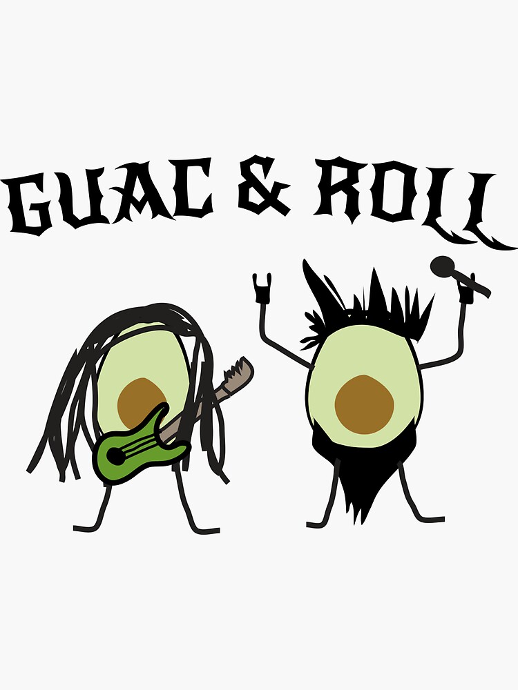 "Guac & Roll" Sticker for Sale by keepers | Redbubble