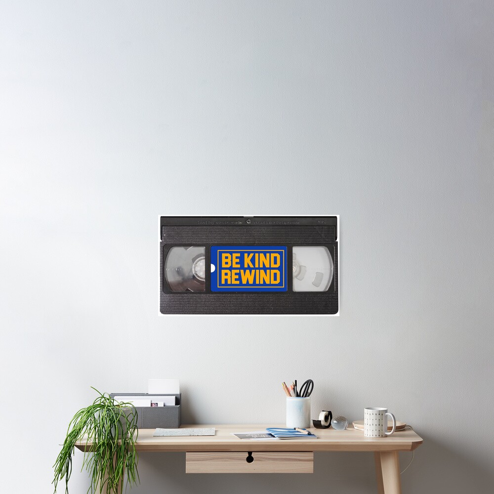 "Blockbuster Video Rental VHS - Be Kind Rewind Stickers" Poster for ...