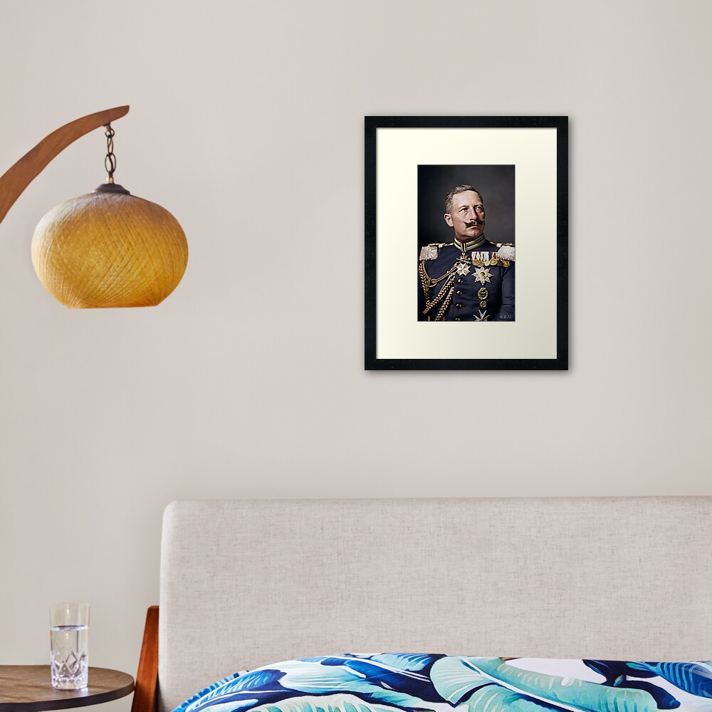 "Kaiser Wilhelm II, 1908 colorized" Framed Art Print for Sale by KAI ...
