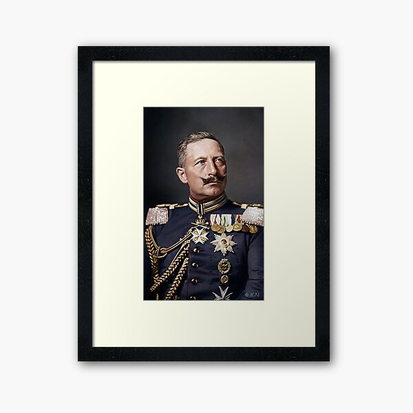 "Kaiser Wilhelm II, 1908 colorized" Framed Art Print for Sale by KAI ...