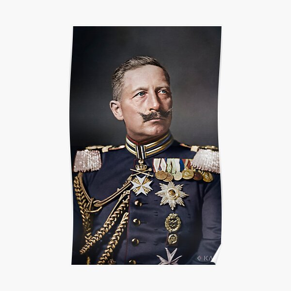 "Kaiser Wilhelm II, 1908 colorized" Poster for Sale by KAI-Studio ...