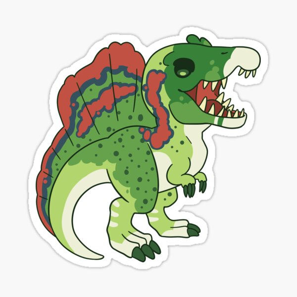 "RainbowTrout/Salmon Inspired Chibi Spinosaurus" Sticker for Sale by ...