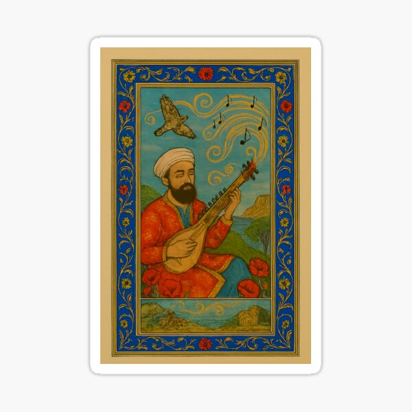 "The Rabab and the Falcon" Sticker for Sale by Speenzar | Redbubble