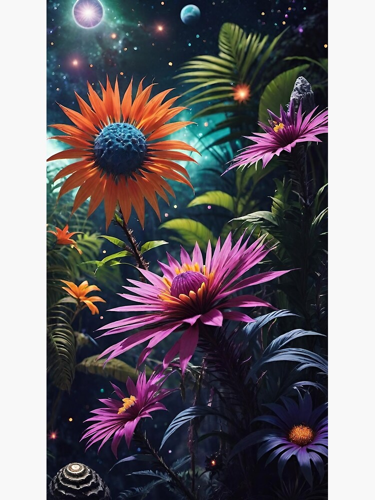 "Cosmic Blossoms" Poster for Sale by Insectoid-Boi | Redbubble